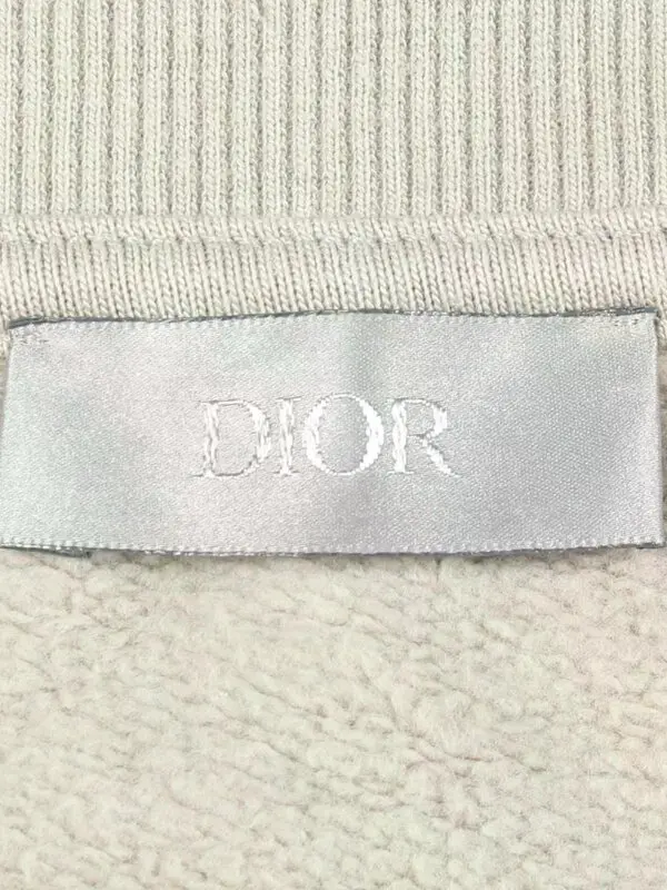 Dior Grey Cotton Cd Logo Embroidery Crew Neck Sweater