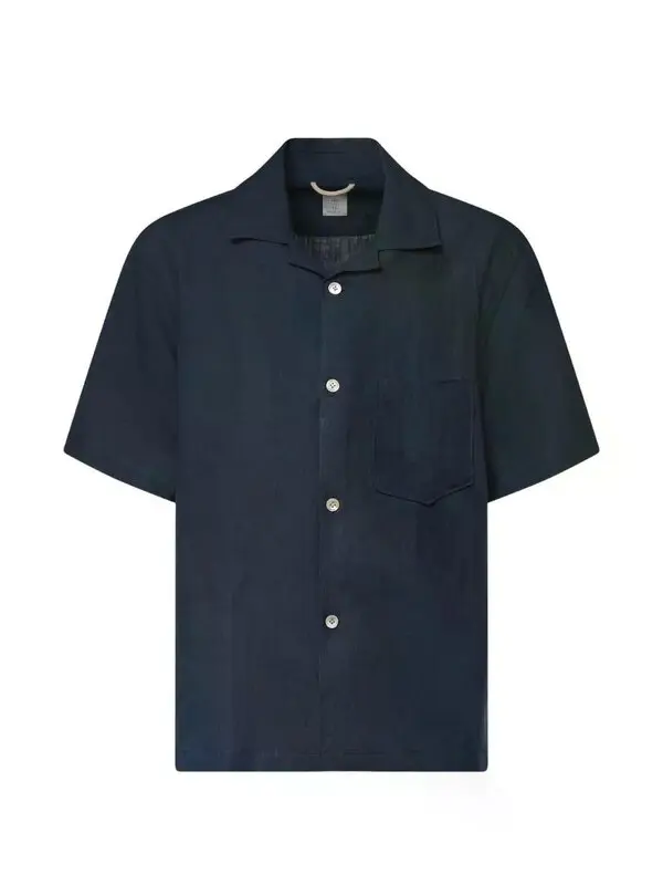 Eleventy Short-sleeve Chest-pocket Shirt