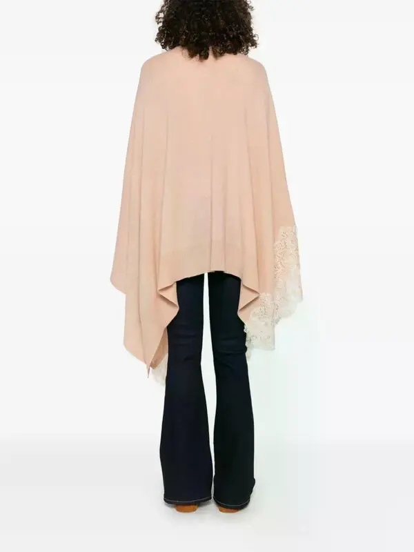 Ermanno Scervino Lace-trimmed Cape