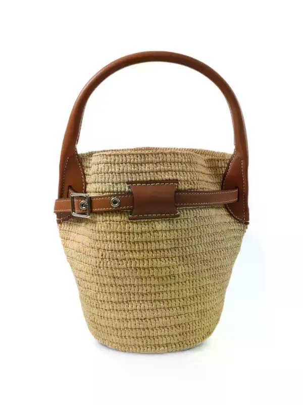Celine Big Bag Raffia Bucket Bag - Neutrals