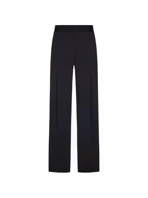 Giorgio Armani Wool Palazzo Pants With Front Pleats