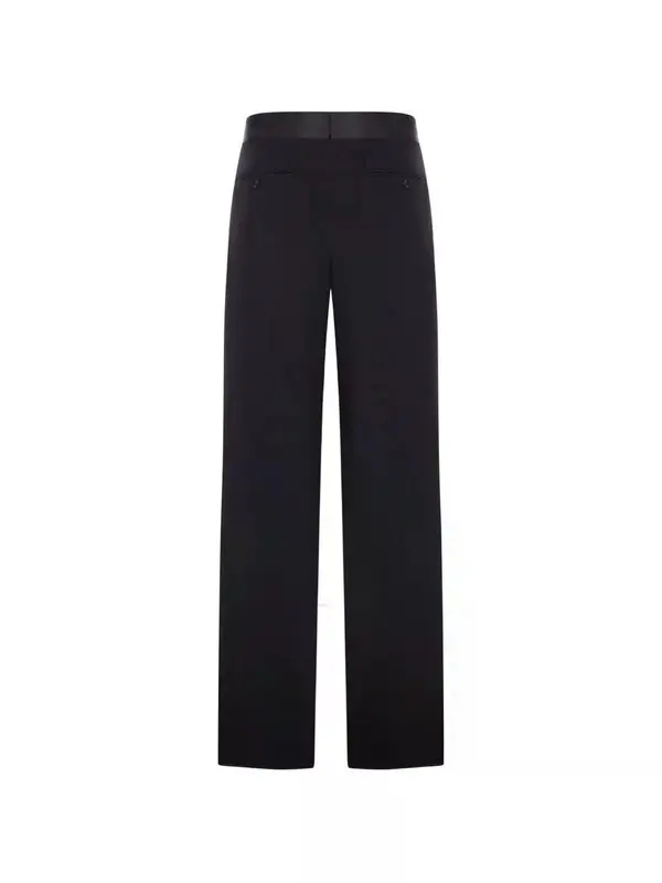 Giorgio Armani Wool Palazzo Pants With Front Pleats