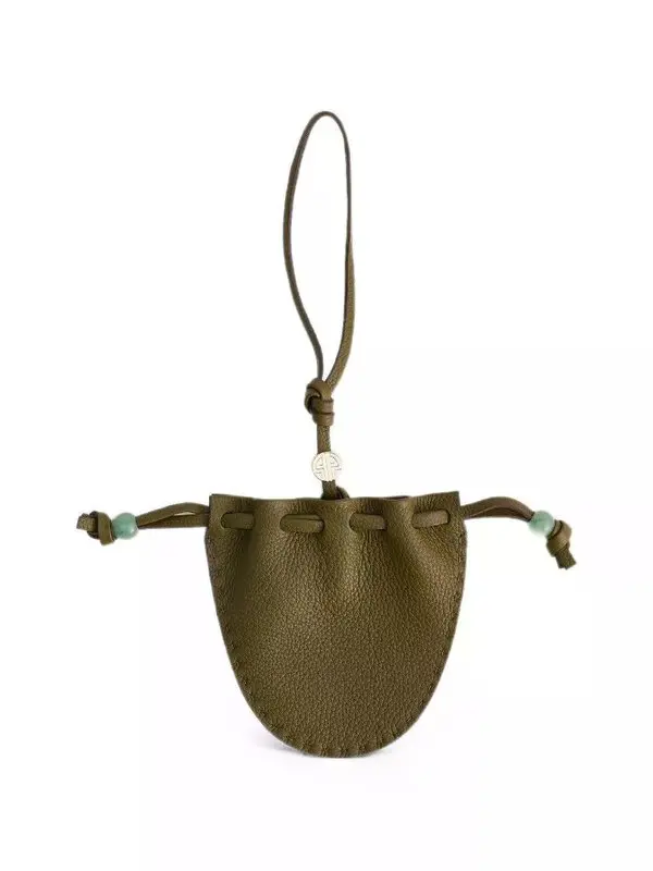 Shanghai Tang Drawstring Leather Bag Charm