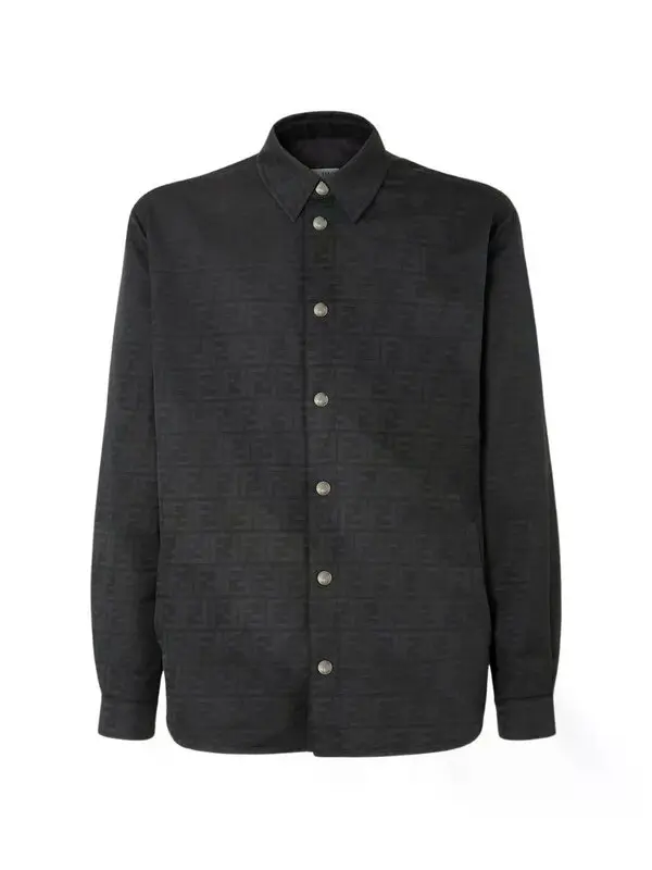 Fendi Ff-jacquard Long-sleeve Shirt