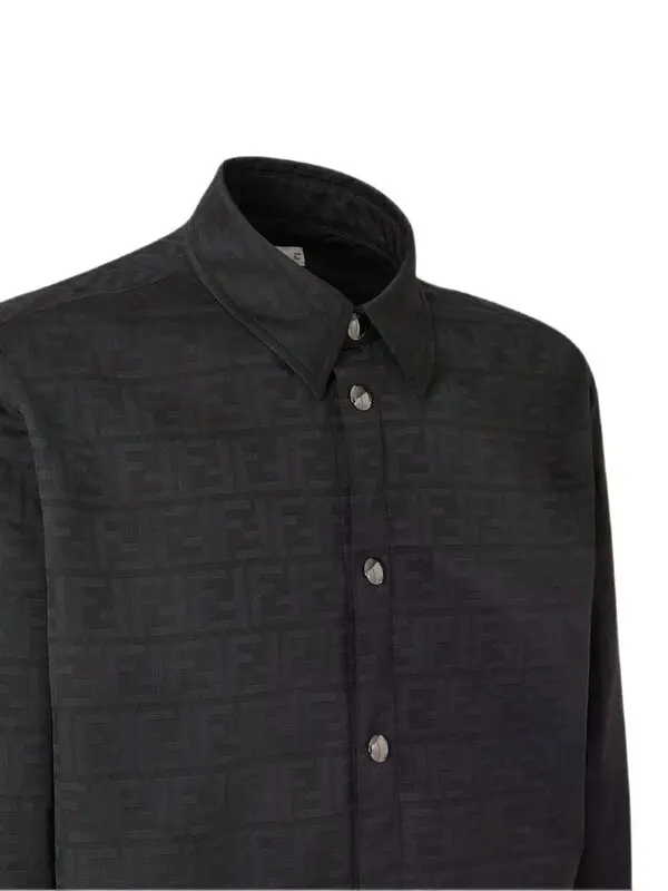 Fendi Ff-jacquard Long-sleeve Shirt