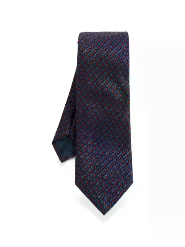 FERRAGAMO Geometric-pattern Silk Tie