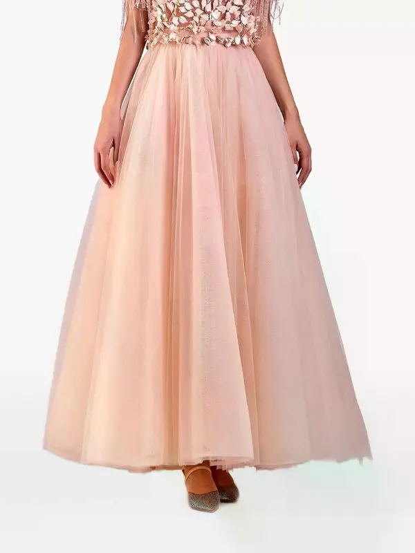 GEMY MAALOUF A-cut Midi Tulle Skirt