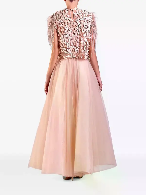 GEMY MAALOUF A-cut Midi Tulle Skirt