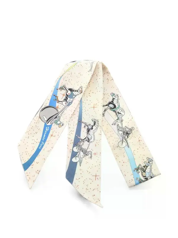 Hermès 2010s Space Derby Twilly Scarf