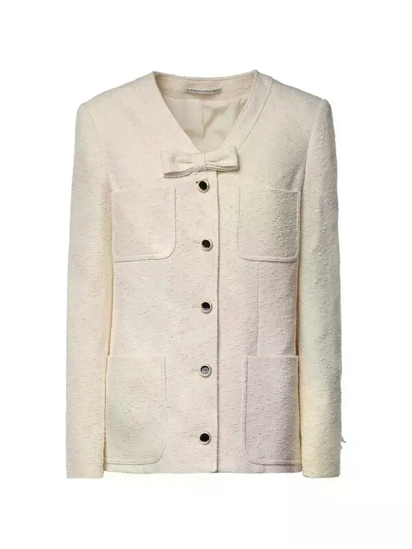 Alessandra Rich Bow-detail Bouclé Jacket