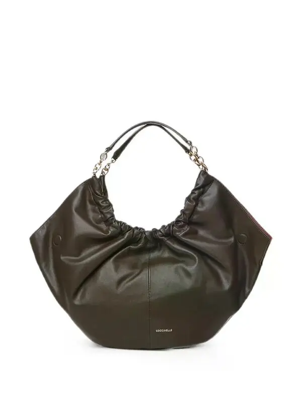 COCCINELLE Medium Smash Logo-embossed Ruched Tote Bag