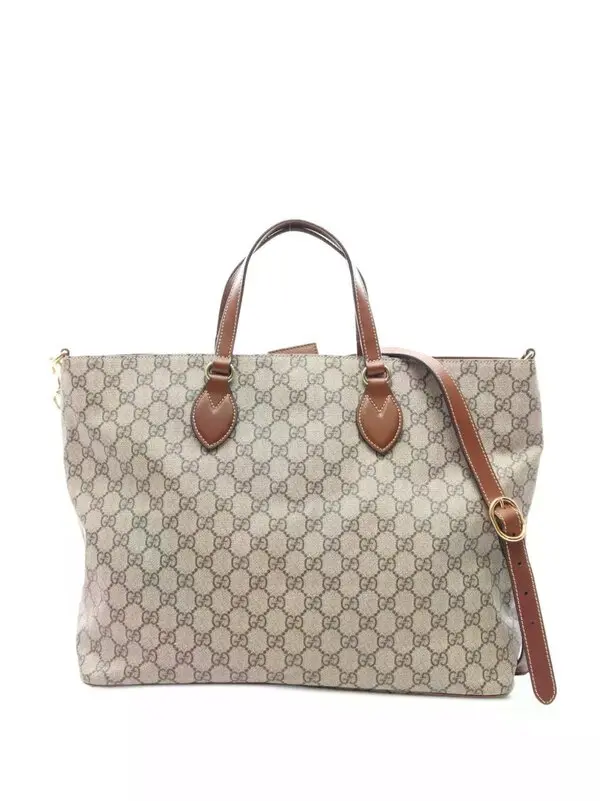 Gucci Gg Supreme Canvas Tote Bag - Neutrals