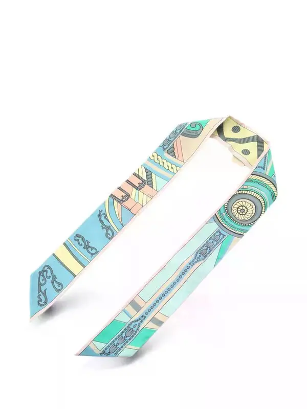 Hermès 2020s Balade En Berline Twilly Scarf - Blue