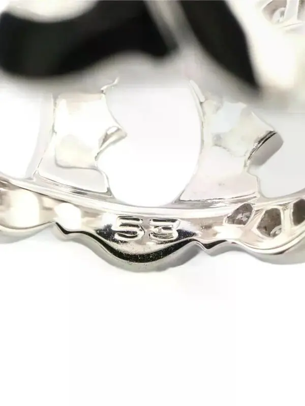 Cartier 18k White Gold Diamond Pavé C De Ring