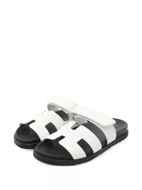 Hermès Leather Cut-out Detail Touch-strap Flat Sandals