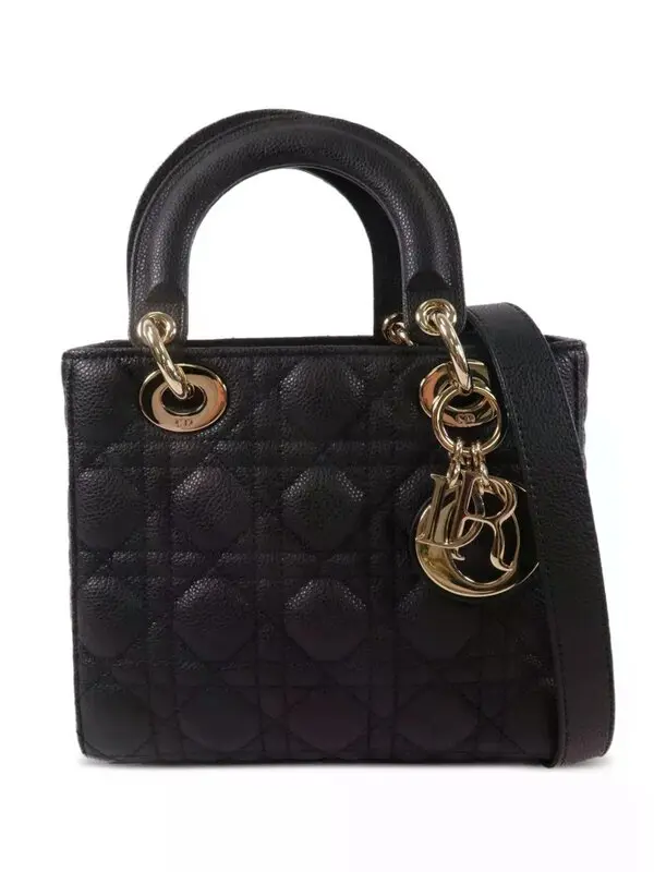 Dior Lady Cannage Tote Bag - Black