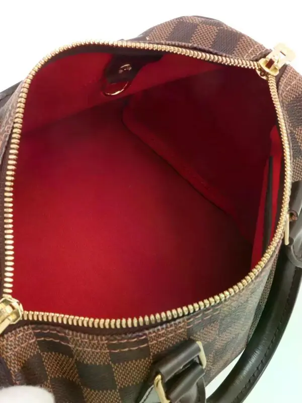 LOUIS VUITTON Damier Ebene Speedy Bandouliere 25 Satchel