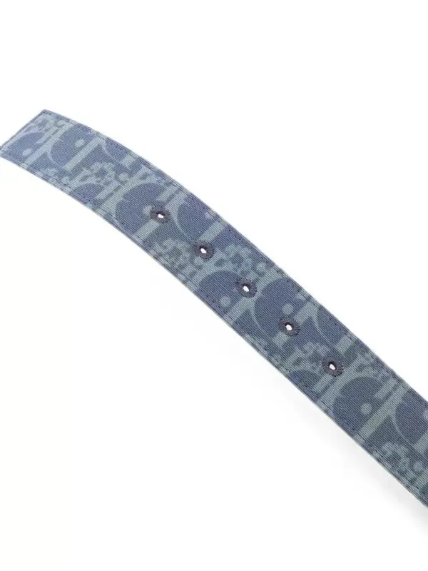Dior Tears Oblique Motif Embroidered Canvas Belt