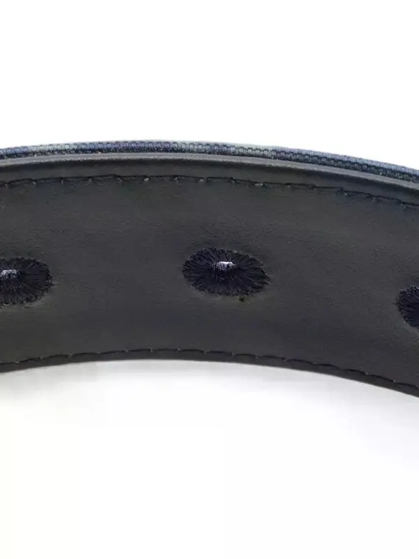 Dior Tears Oblique Motif Embroidered Canvas Belt