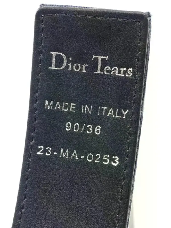 Dior Tears Oblique Motif Embroidered Canvas Belt