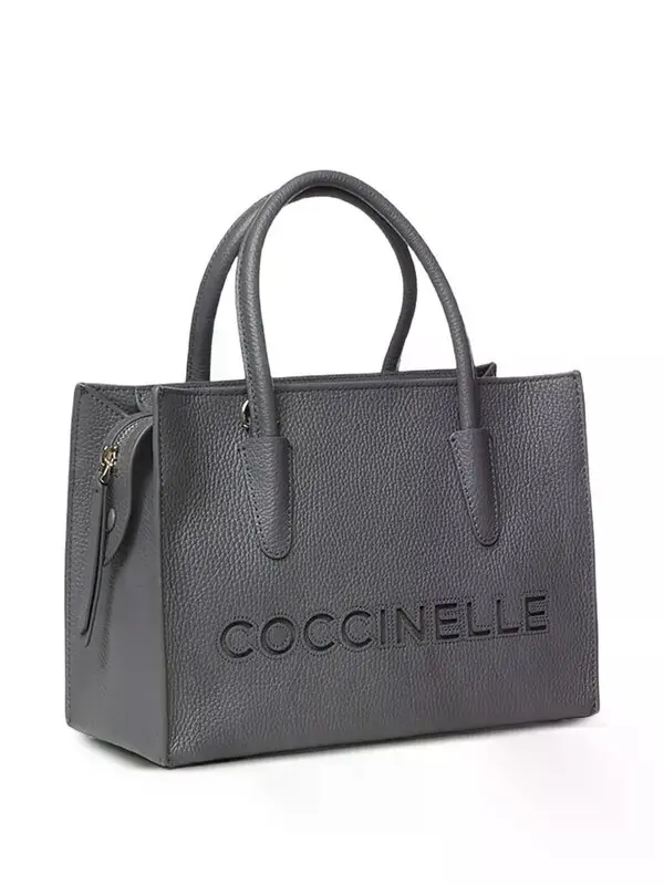 COCCINELLE Logo-embossed Leather Tote Bag