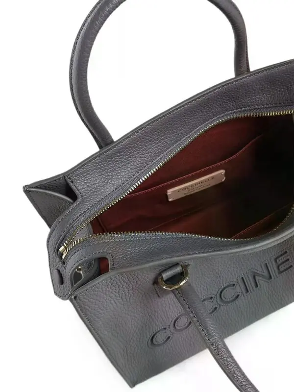 COCCINELLE Logo-embossed Leather Tote Bag