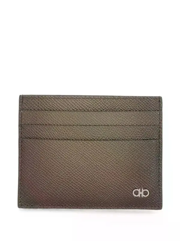 FERRAGAMO Gancio-plaque Card Holder - Brown