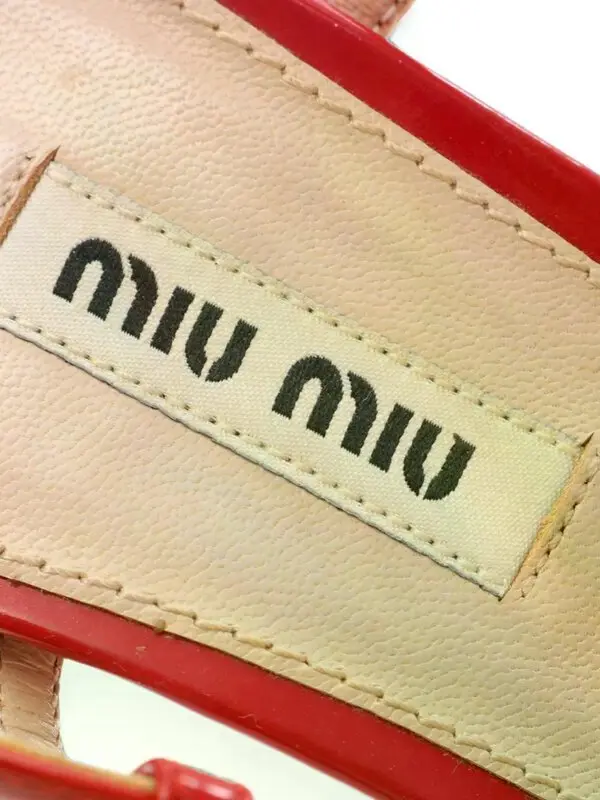 Miu Miu 2010s Patent Leather Heeled Sandals