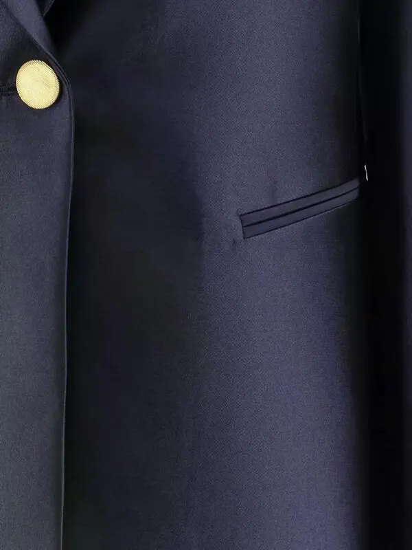Alberta Ferretti Mikado Single-breasted Peaked-lapels Suit Jacket