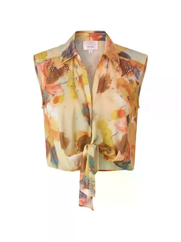 Cinq À Sept Marianna Watercolour-floral-print Top - Neutrals