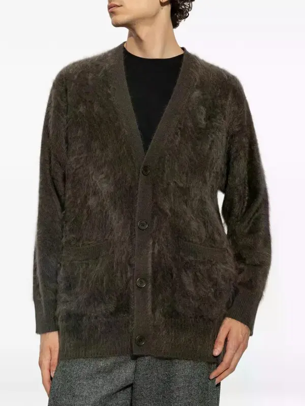LISA YANG Devean Brushed Cashmere Cardigan - Brown