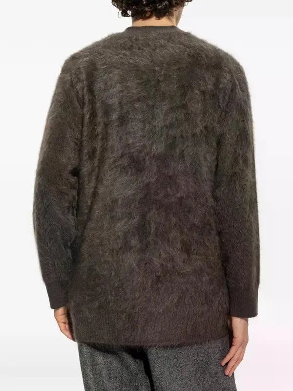 LISA YANG Devean Brushed Cashmere Cardigan - Brown