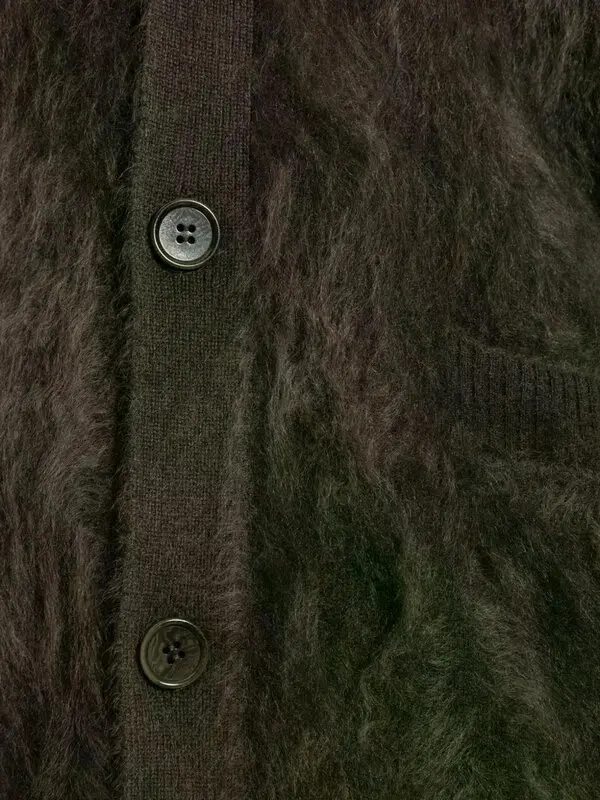 LISA YANG Devean Brushed Cashmere Cardigan - Brown