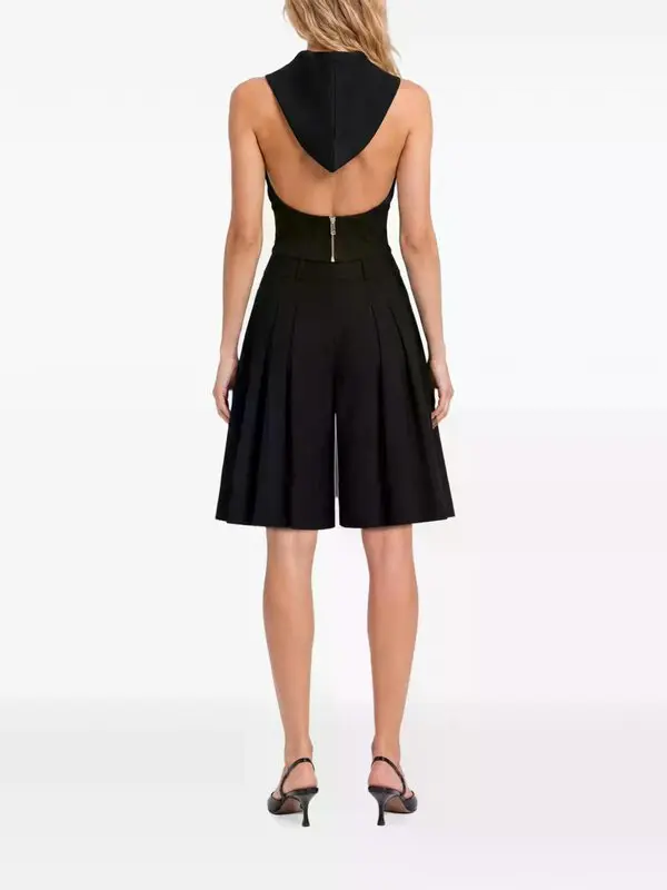 HAMZA Kimi Knife-pleat Wide-leg Shorts