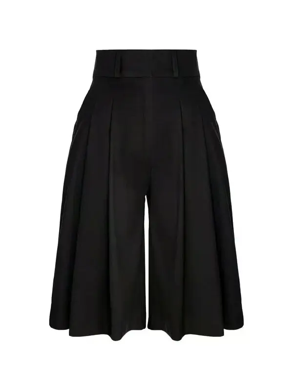 HAMZA Kimi Knife-pleat Wide-leg Shorts
