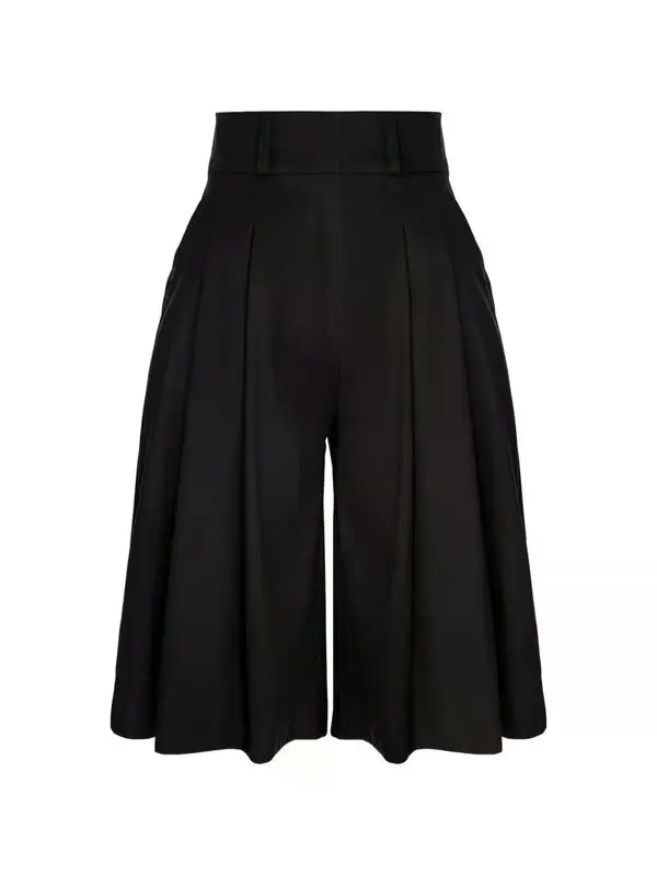 HAMZA Kimi Knife-pleat Wide-leg Shorts