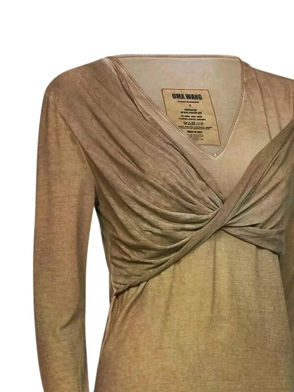 UMA WANG Twisted-panel V-neck Blouse