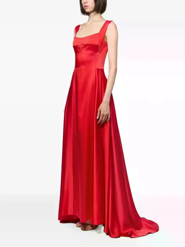 ATU BODY COUTURE Satin Maxi Dress - Red