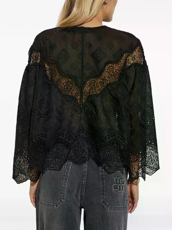 Munthe Valiance Lace-panelled Embroidered Blouse