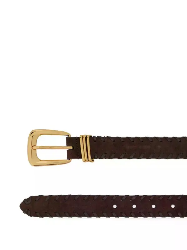 Veronica Beard Arch Whipstitch-trim Belt