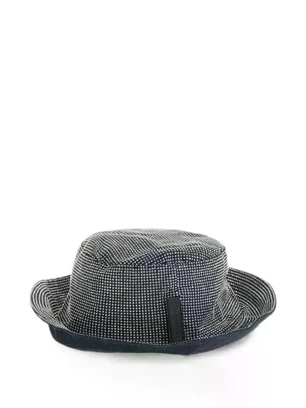 JW Anderson Rhinestone-embellished Logo-patch Bucket Hat - Blue