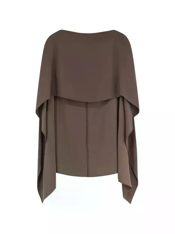 Alberta Ferretti Draped-overlay Sleeveless Blouse
