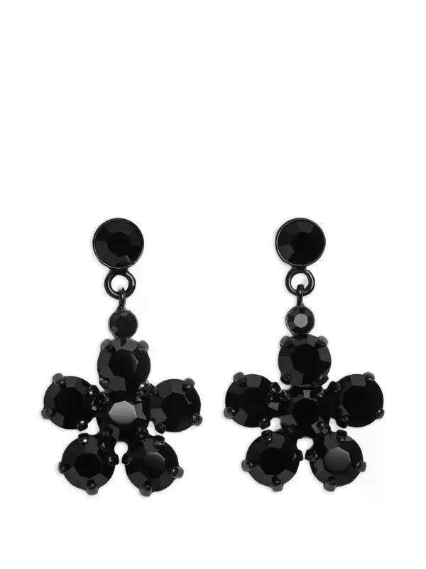 Simone Rocha Mini Daisy Drop Earrings - Black