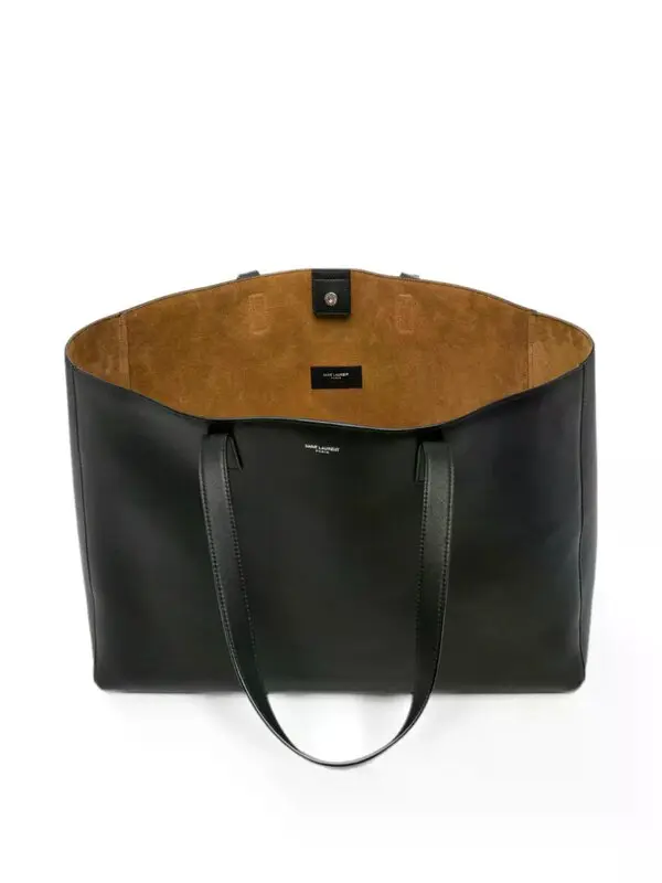 Saint Laurent Logo-stamp Leather Tote Bag