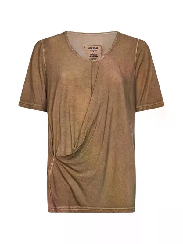 UMA WANG Asymmetric Draped T-shirt