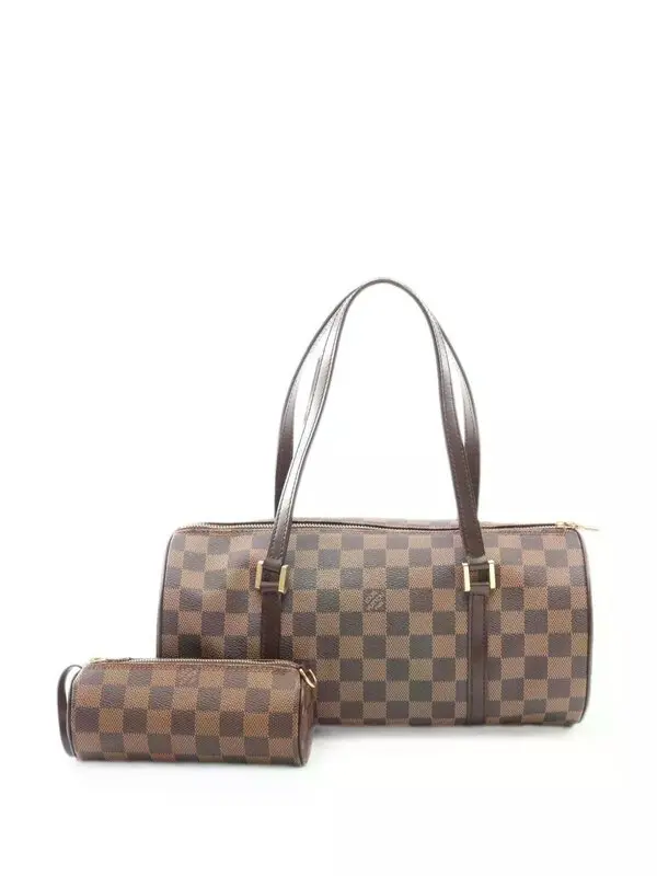 LOUIS VUITTON 2005 Papillon 30 Damier Ebene Satchel Bag - Brown