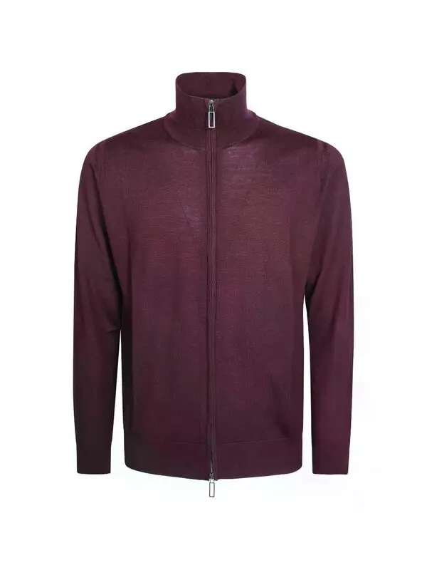PAOLO PECORA Zip-up High-neck Cardigan
