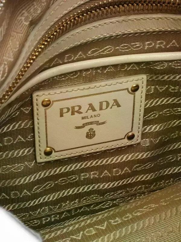 Prada 2000s Logo Jacquard Shoulder Bag