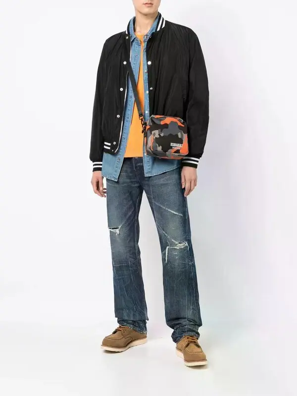 Dsquared2 Camouflage Print Messenger Bag