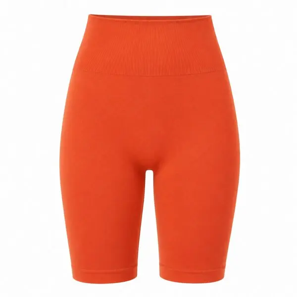 HEART AND SOUL High-waisted Seamless Biker Shorts - Orange